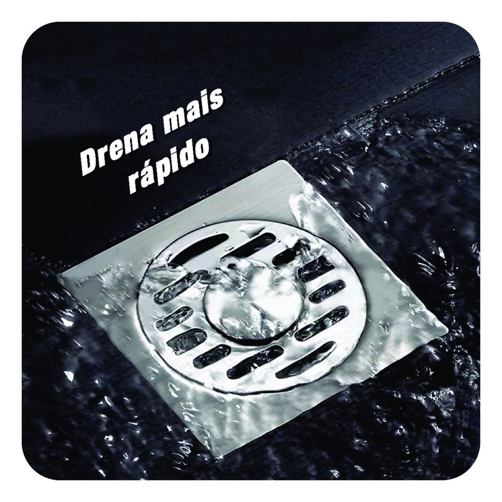 Ralo Inox Grelha Quadrado 15x15cm 2MM Espessura Anti Inseto Anti Odores ...