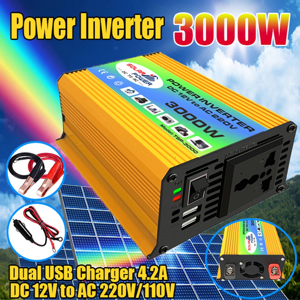 SR-1 Conjunto 3000W Pico Solar De Carregamento Rápido Portas USB Duplas ...