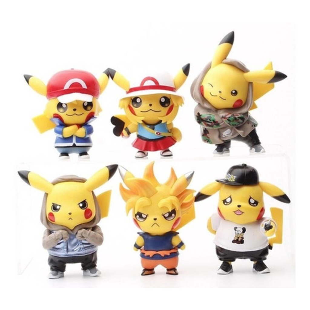 brinquedo Boneca Pokémon Pikachu Fridge Magnet Pvc Kit Com 6 Bonecos ...