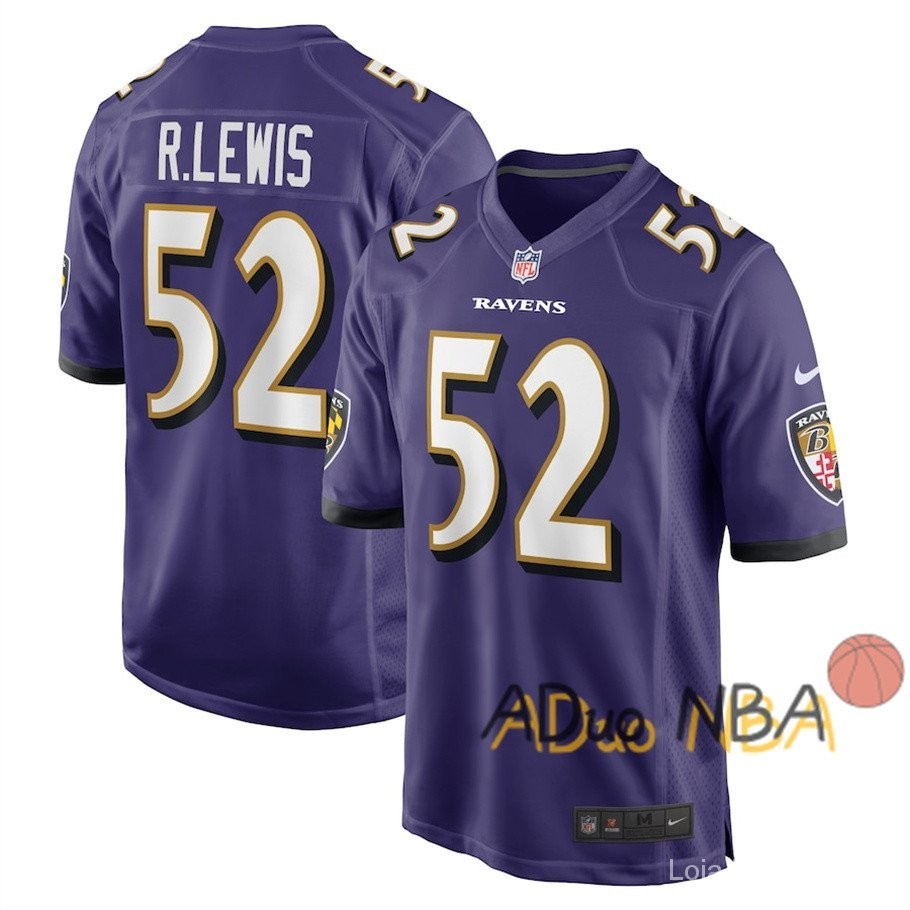 Camisa Baltimore Ravens NFL #52 Ray Lewis Purple de Futebol Americano ...