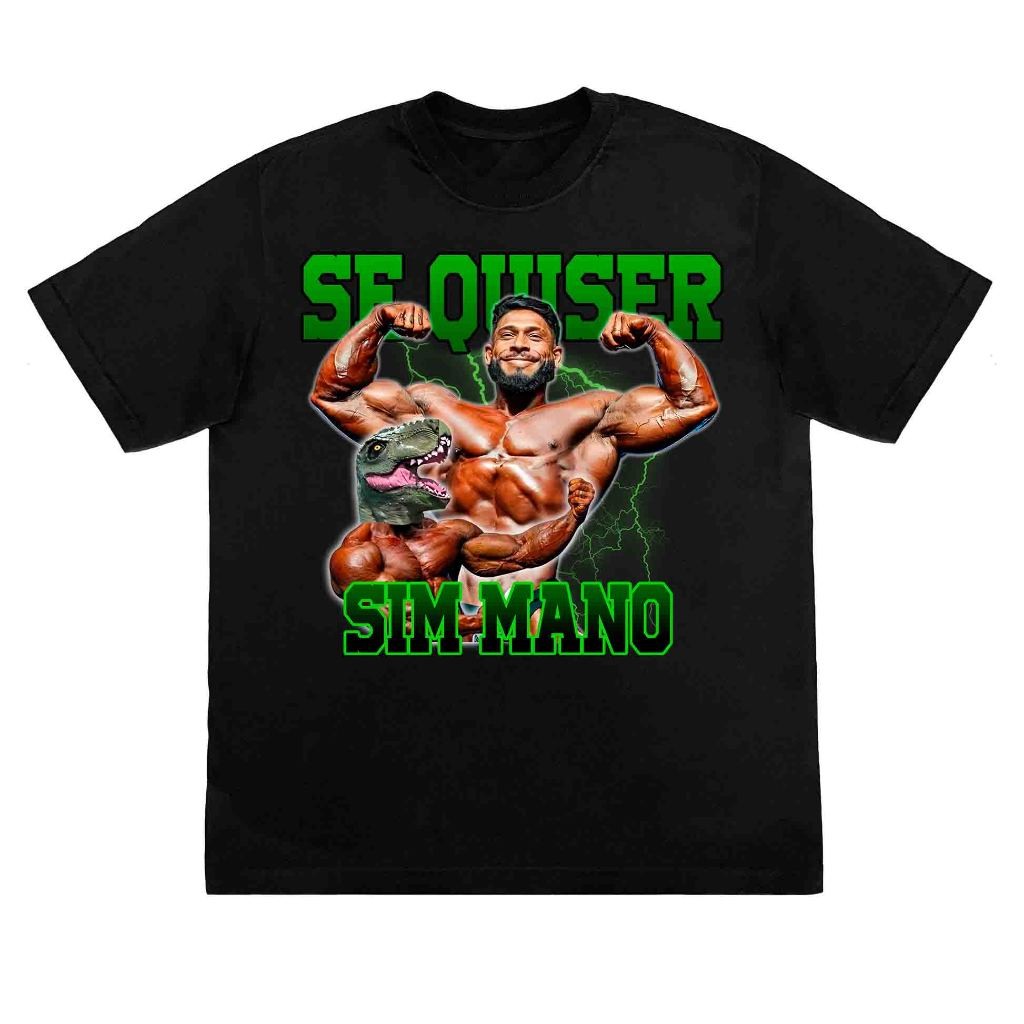 Camiseta Ramon Dino Se Quiser Sim Mano Meme Maromba | Shopee Brasil