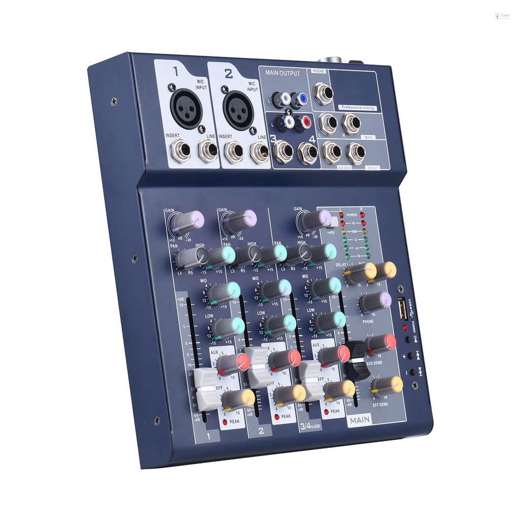 Console De Mixagem De 4 Canais E Processador Aux Paths Plus Effects Mixer De Áudio Digital EQ De ...
