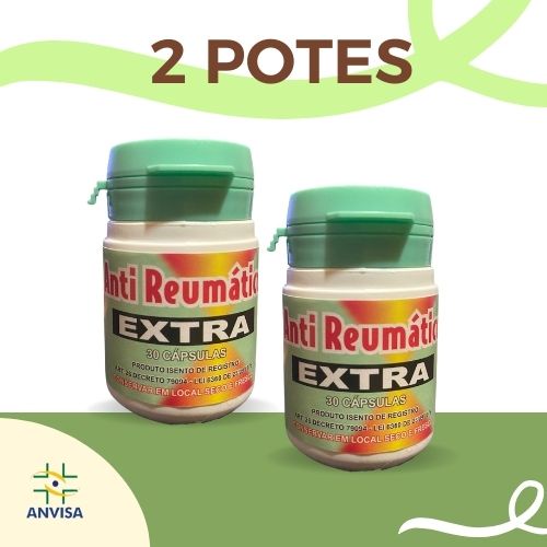 Kit 2 Anti Reumático Extra Composto 100% Natural 30 Cápsulas Original ...