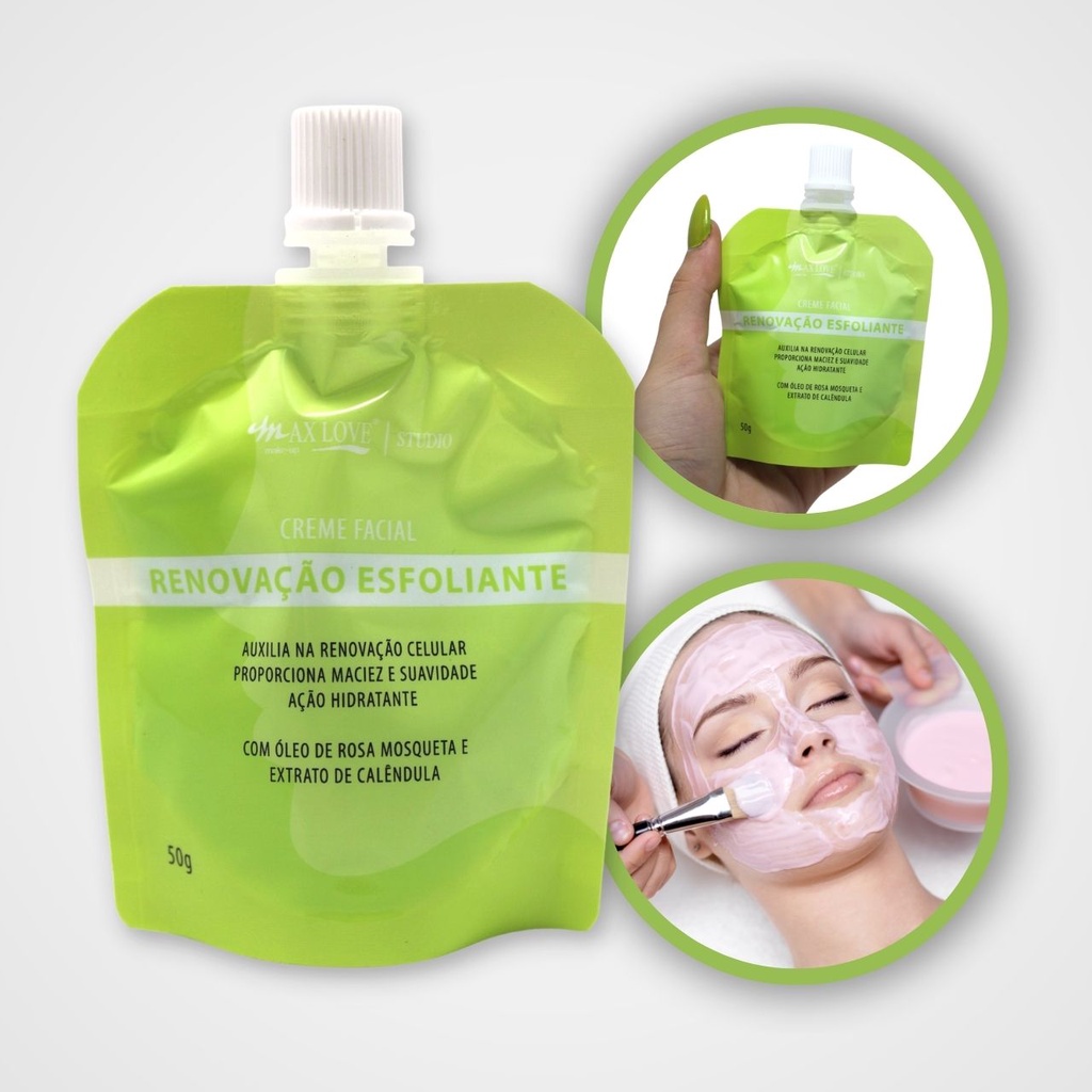 Creme Facial Renovação Esfoliante - Max Love | Shopee Brasil