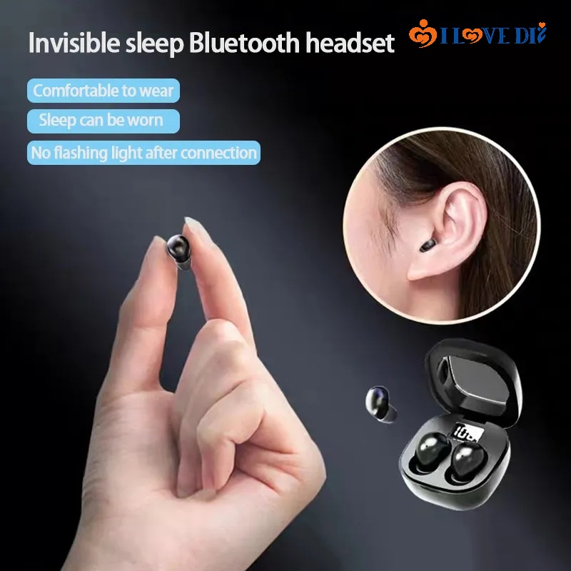 Mini Fone De Ouvido Intra-Auricular Bluetooth Invisível Com Display ...
