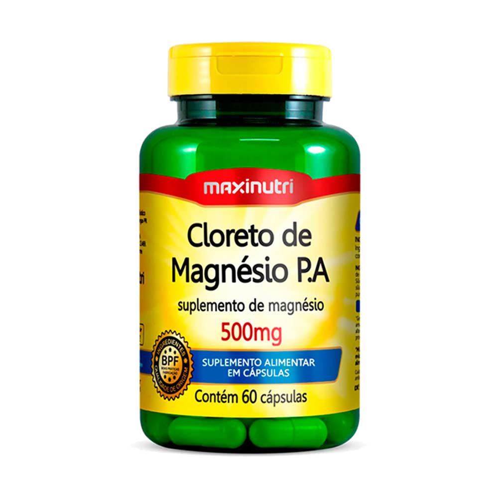 Suplemento Cloreto de Magnésio P.A. 500mg 60 Cápsulas Maxinutri | Shopee Brasil