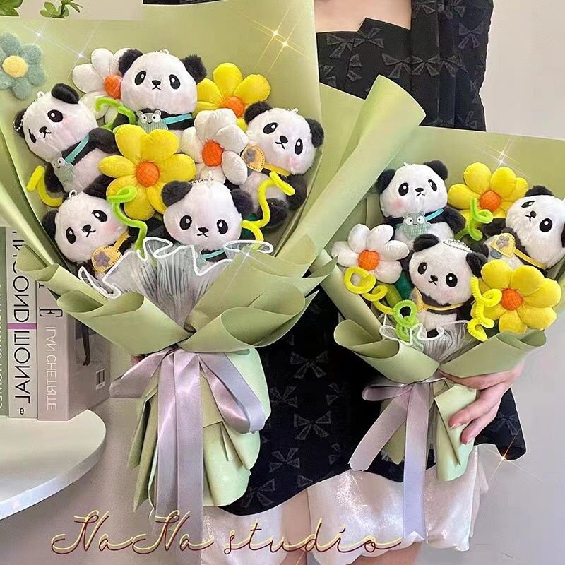 Panda Doll Bouquet SpongeBob SquarePants Doraemon Flores Secas ...
