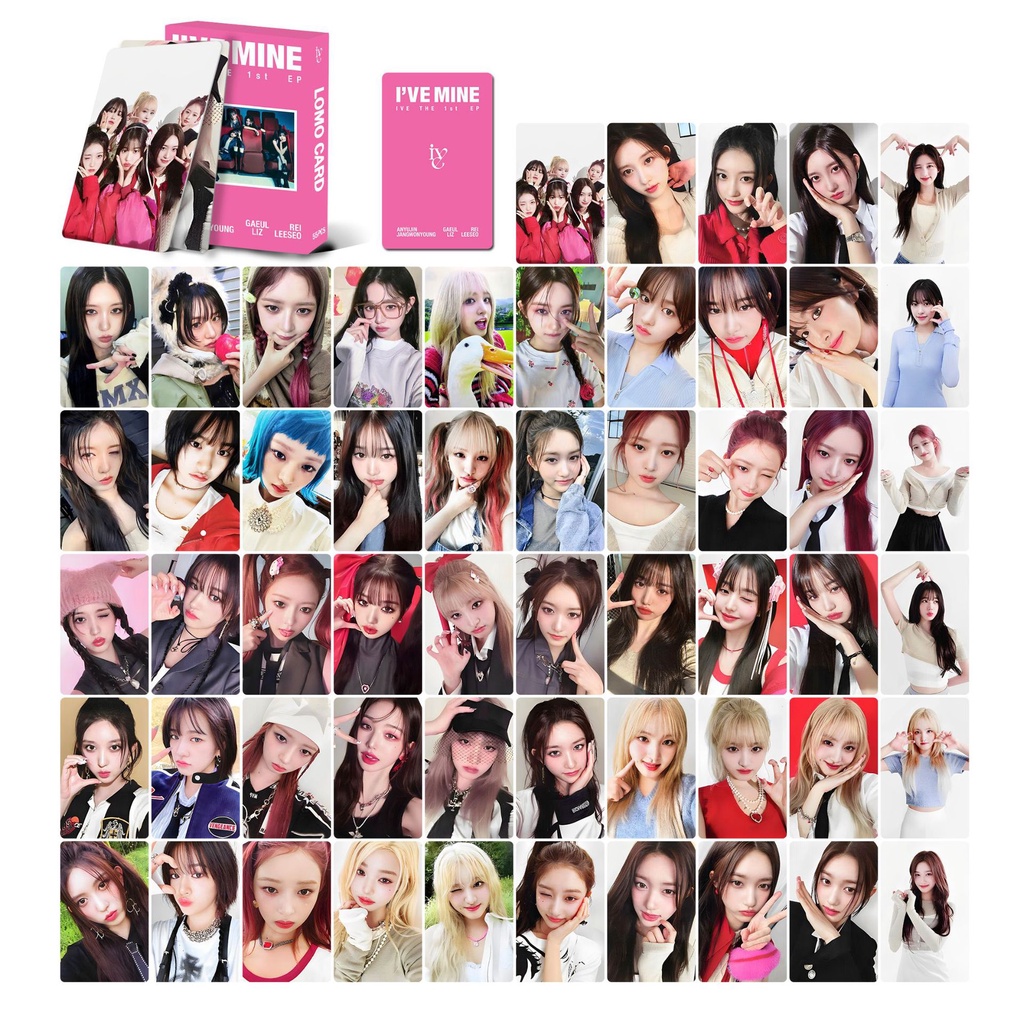 55pcs IVE I’VE MINE New Album Photocards THE 1st EP Lomo Cards WONYOUNG ...