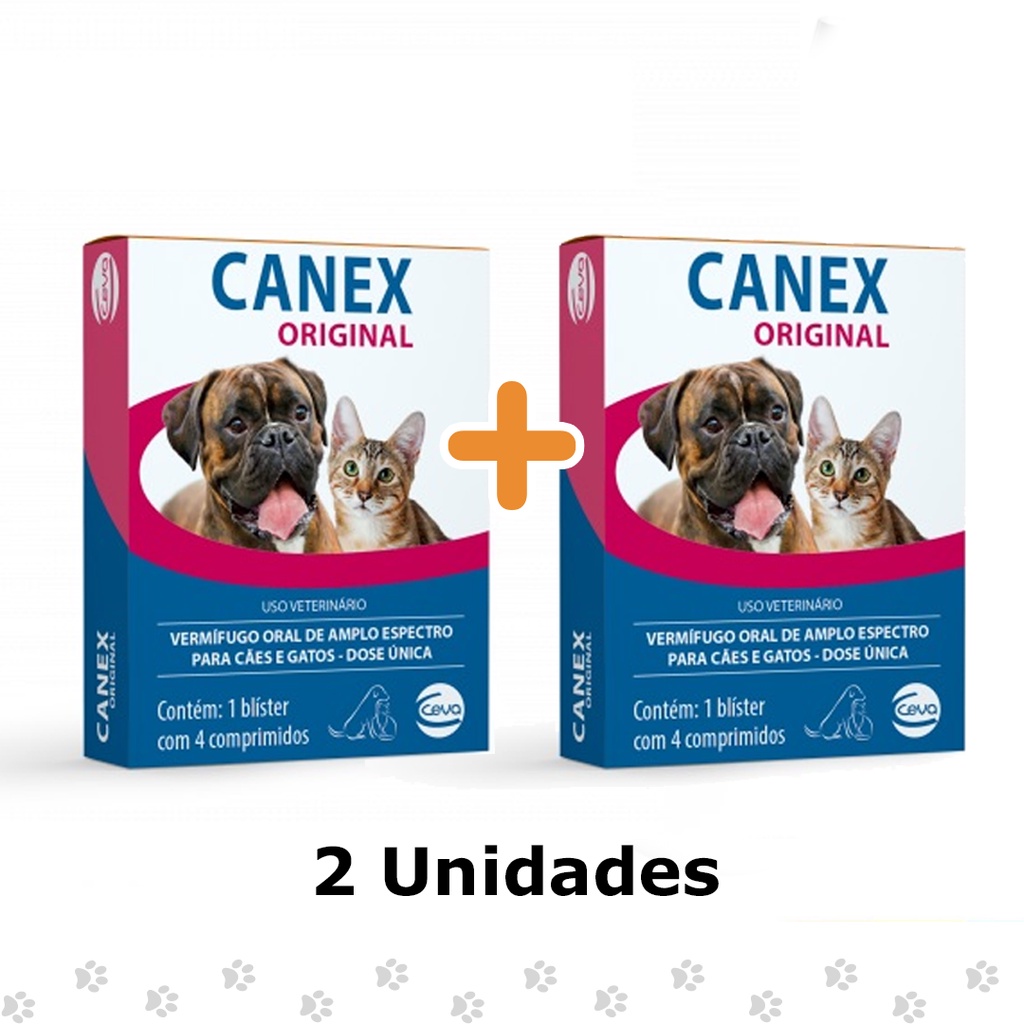 kit C/2 Vermifugo Canex Original para Pet Cães Cachorro e Gato | Shopee ...