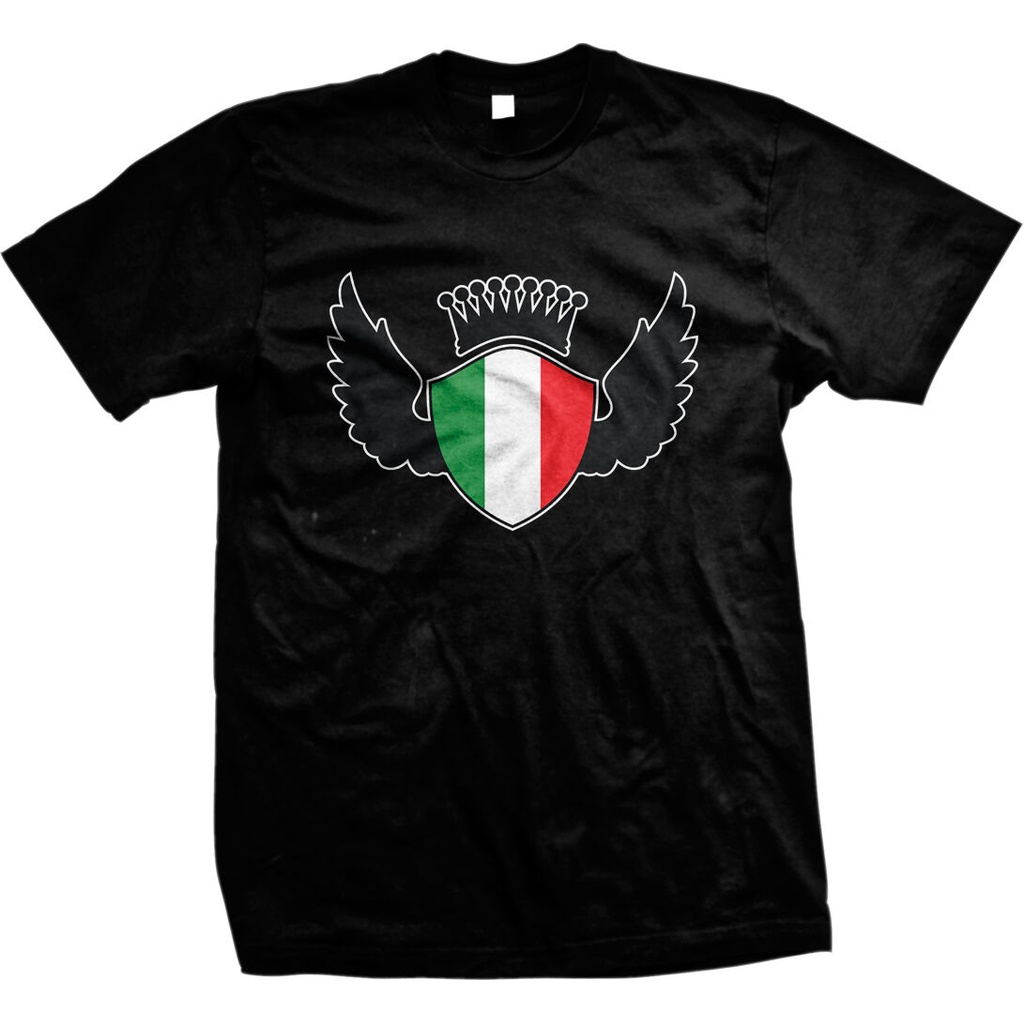 Crista Da Bandeira Coroa E Das Asas Itália-Camiseta Masculina Do ...