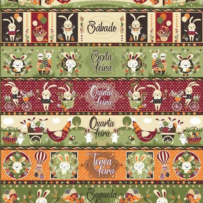 Tecido Círculo - Páscoa Dias da Semana - 069748 | Shopee Brasil