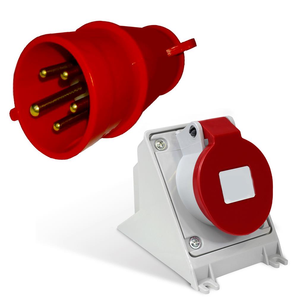 Tomada Sobrepor 32A N5206 + Plug 3P+T+N 32A N5276 Steck | Shopee Brasil