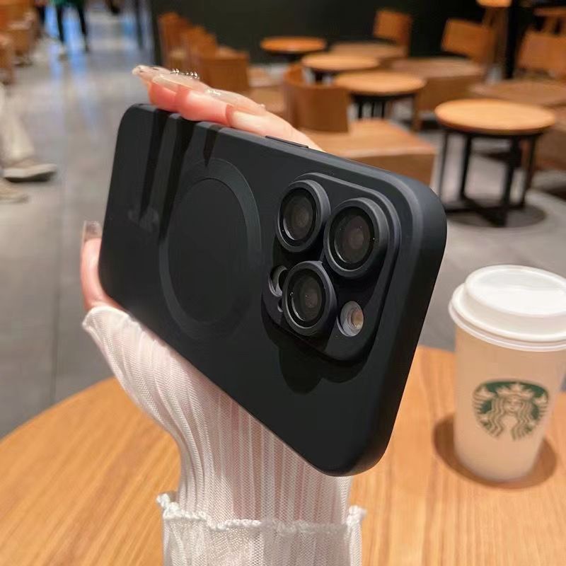 Estojo Magnético De Luxo Para Carregamento Sem Fio iPhone 15 14 12 13 11 Pro Max Matte Bumper ...