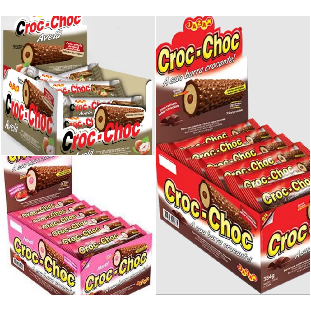 Chocolate Croc Choc c/ 48un Jazam Sem Gluten | Shopee Brasil