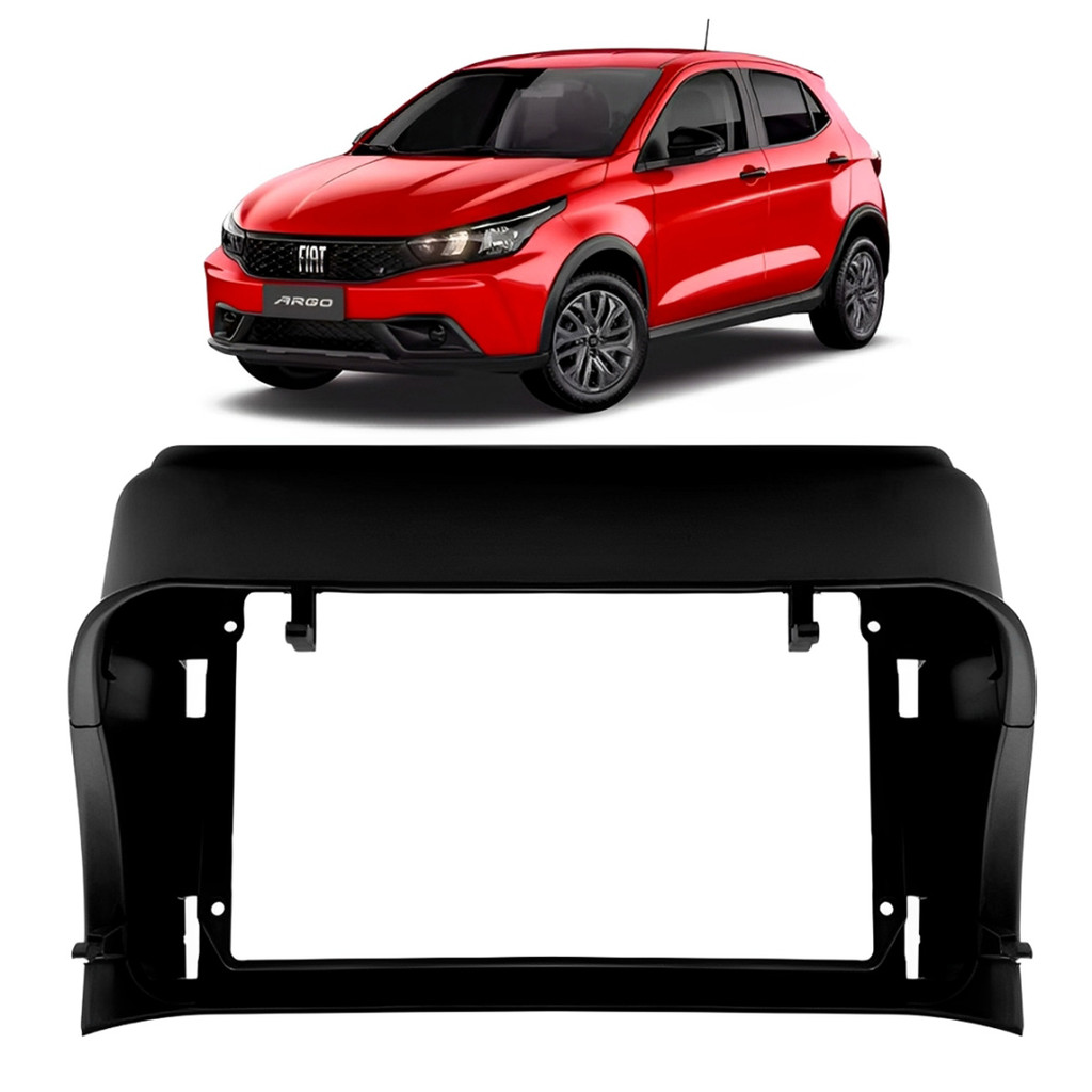 Moldura Painel Central Multimidia 9 Polegadas Argo Cronos 2018 à 2024 Preta Som | Shopee Brasil