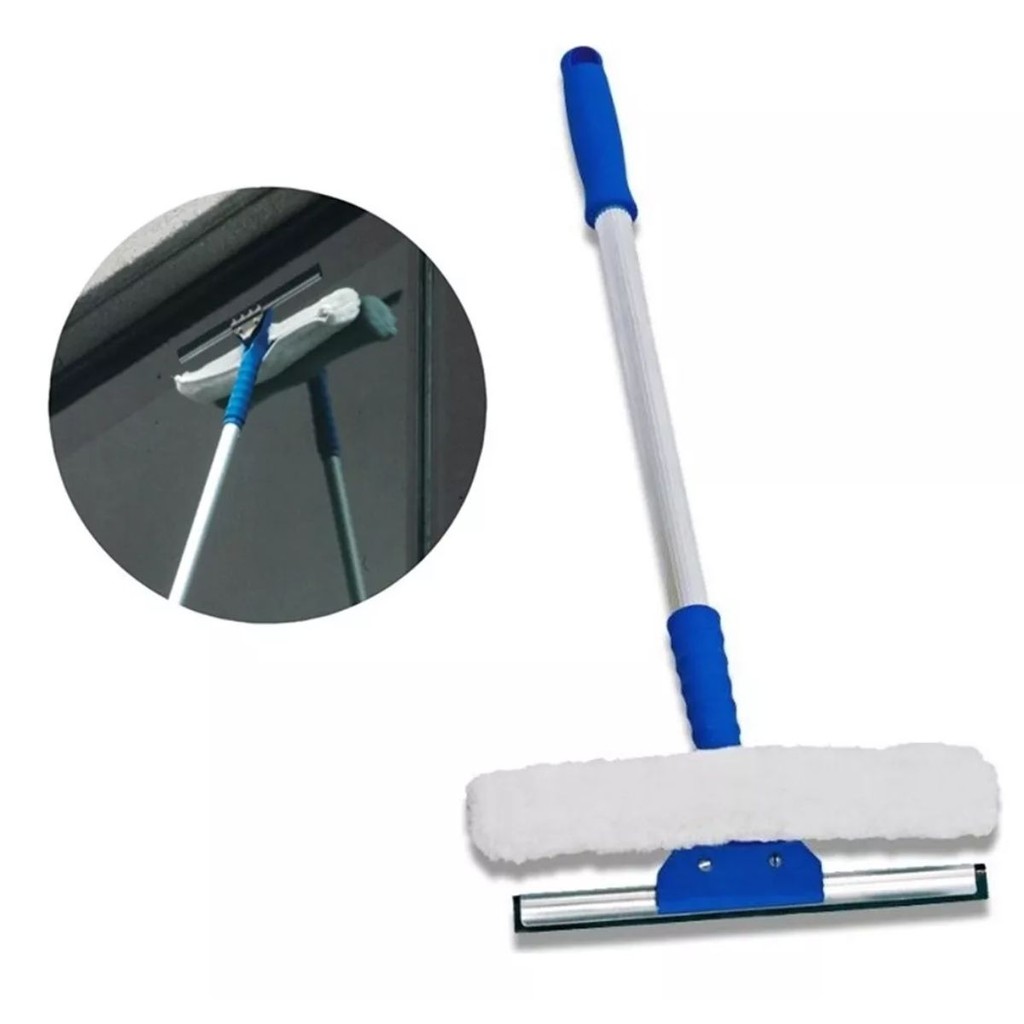 Rodo para Limpeza de Vidros Combinado 2 em 1 Profissional 25 cm Com ...