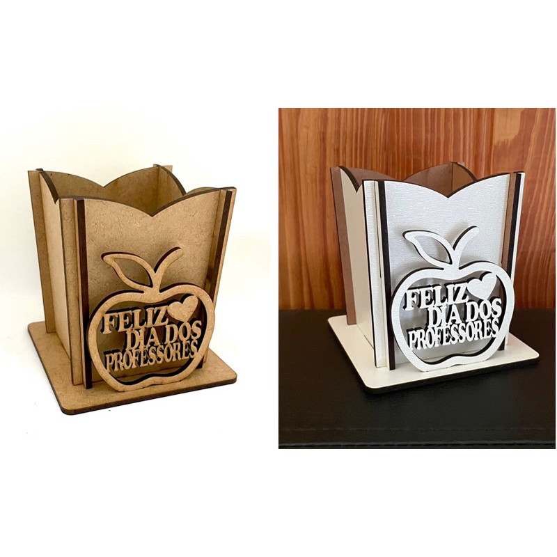 kit Porta Canetas Dia dos Professores para Lembrancinha em MDF | Shopee Brasil