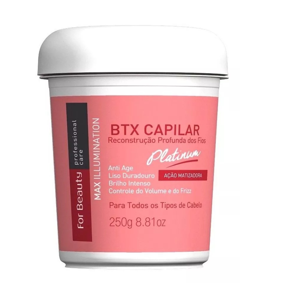 Btx Capilar For Beauty Max Illumination Platinum 250g | Shopee Brasil