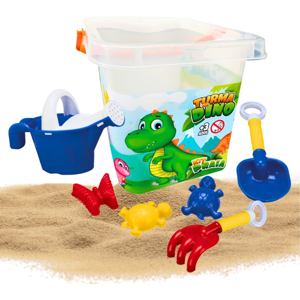 KIT PRAIA TURMA DO DINO MONTE LIBANO 8 PEÇAS | Shopee Brasil