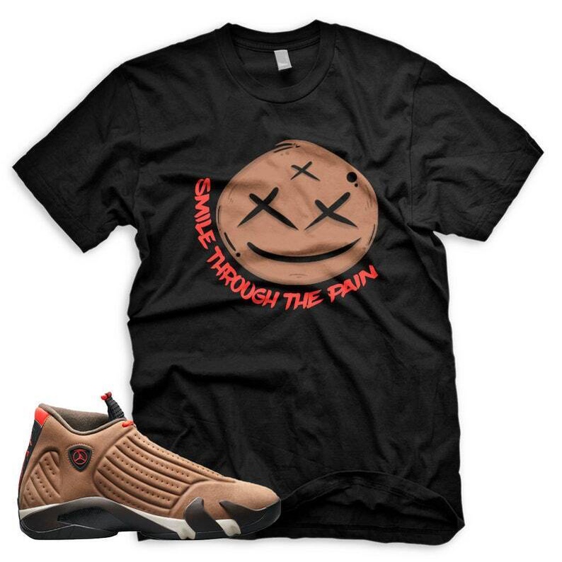 Camisa Para Combinar Com Jordan 14 Arqueio Retro Winterizado " SMILE ...
