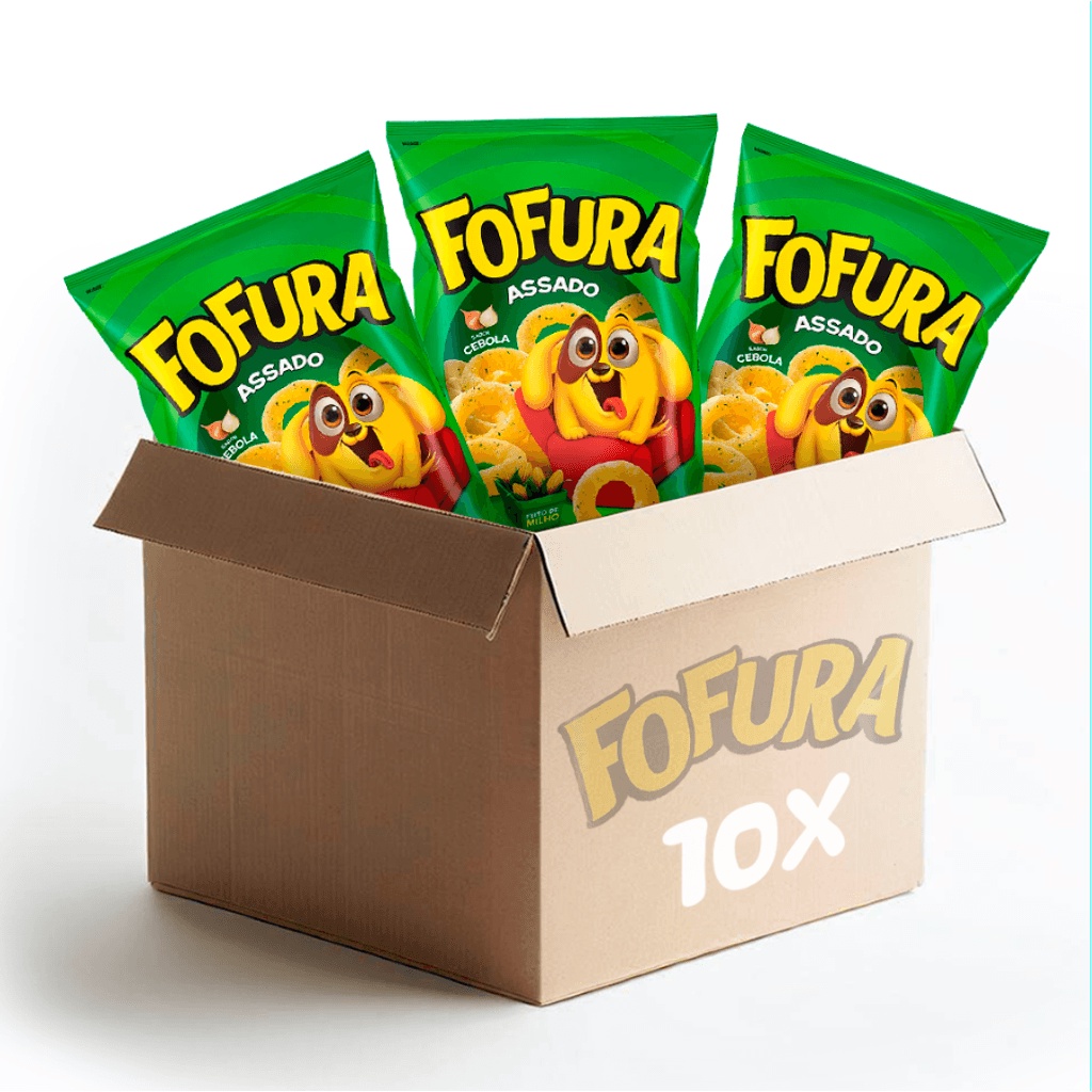 Salgadinho Fofura Sabor Cebola - Pacote com 10 unidades de 60g | Shopee ...