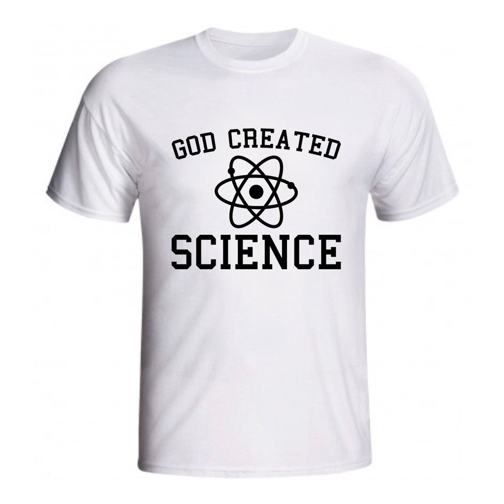 Camiseta God Created Science Deus Criou A Ciência | Shopee Brasil