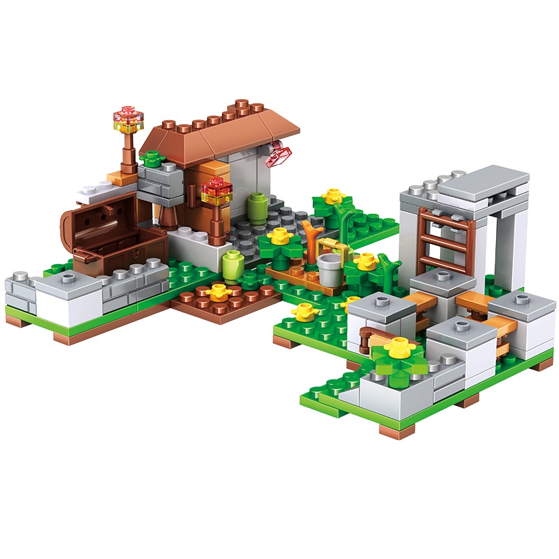 Blocos De Minecraft Toy 4 Em 1 Diy World Building Blocks Tijolos ...