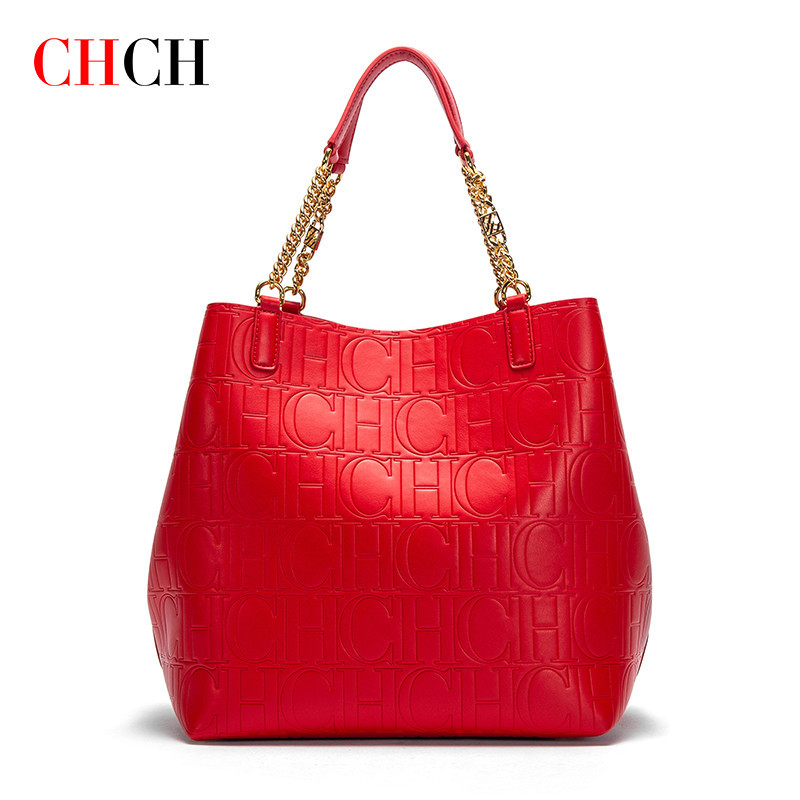 CHCH Bolsa Tote Feminina 2024 Nova De Aço Com Gofragem Grande ...