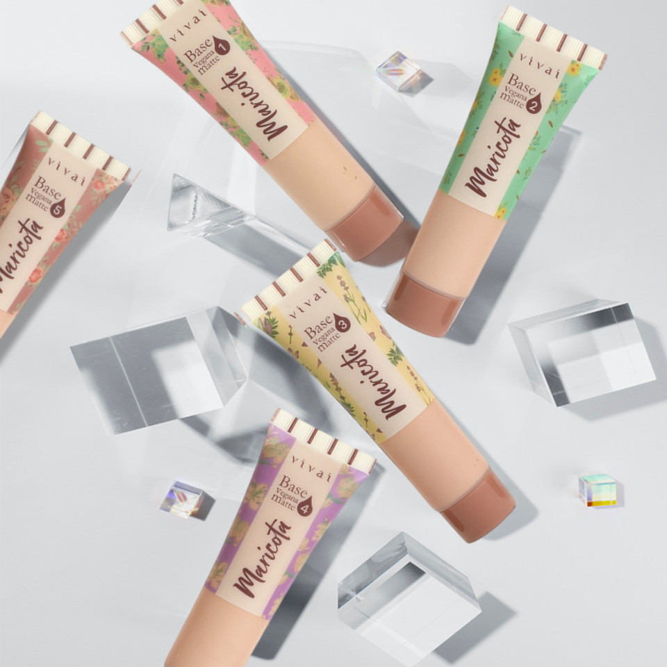 Base Liquida Matte Vegana, Base Secagem Rápida Alta Cobertura Aveludada ...