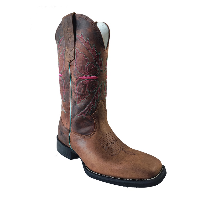 Bota Texana Feminina Texas Rodeo Original Tabaco Fossil TR430TH ...