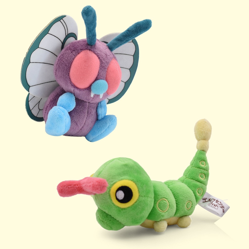Pokemon Pequeno Brinquedo De Pelúcia De Fada Sem Manteiga Caterpie ...