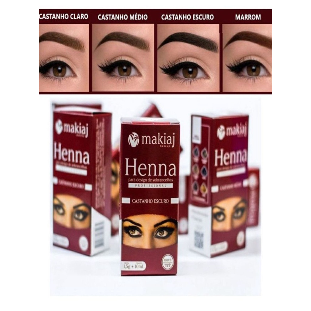 Henna Para Sobrancelhas Profissional com Alto Rendimento E Fixação Rena ...