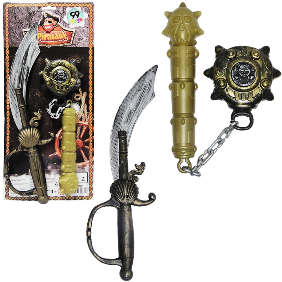 Brinquedo Infantil Kit Pirata Com Espada E Clava Dos Piratas | Shopee ...