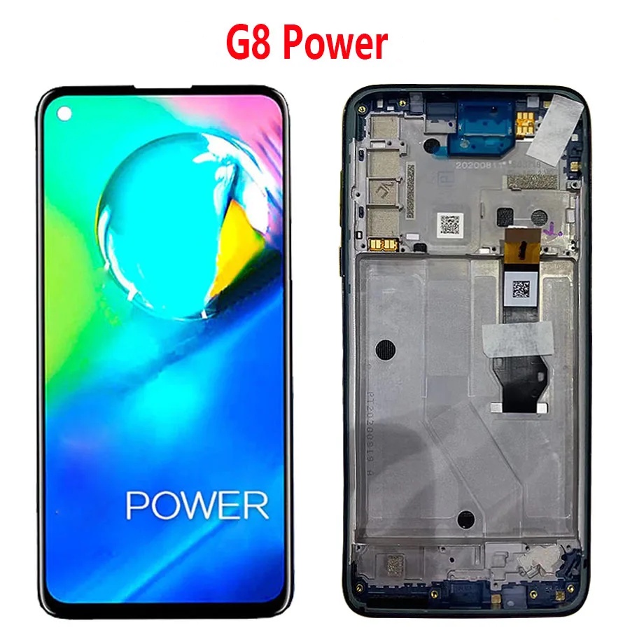 100% Nova Frontal Tela Para Moto G8 Power Incell Tela Com Aro ...