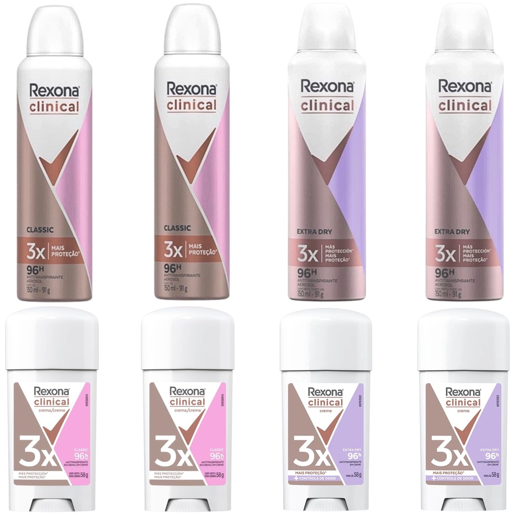 Rexona Clinical Classic Extra Dry Aerosol Creme Desodorante Anti ...