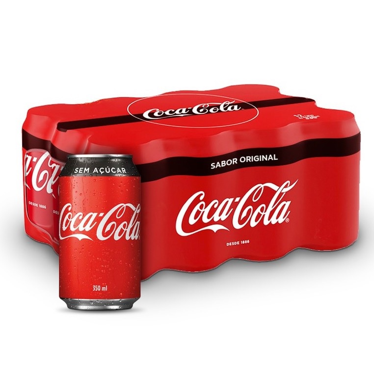 BEBIDA COCA COLA ZERO 350ML - FARDO COM 12 UNIDADES | Shopee Brasil