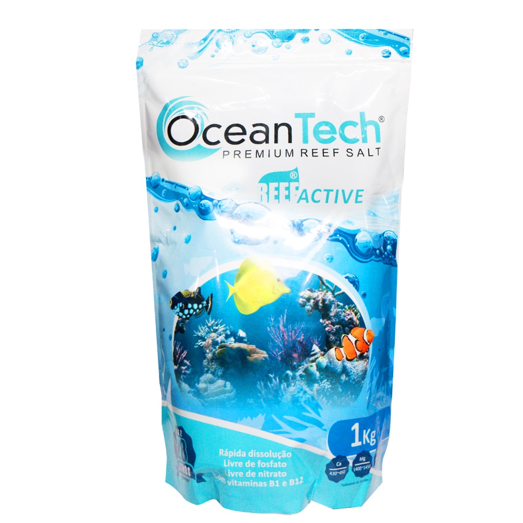Sal Ocean Tech Para Aquários Marinhos Reef Active 1kg | Shopee Brasil