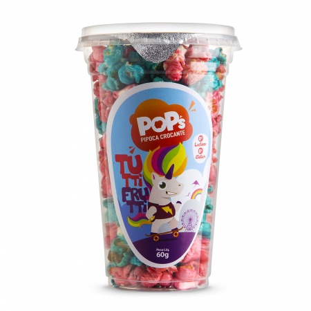 Pipoca Doce Sabor Tutti Frutti Pops Pipoca Gourmet Pipoca pra Festa 60g ...