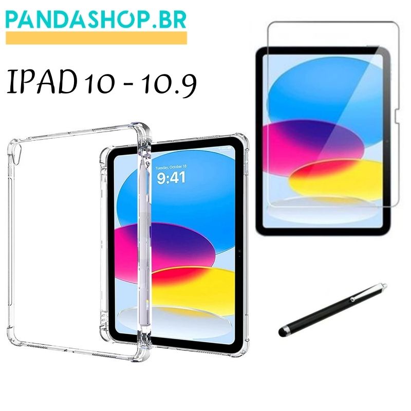 Capa Capinha Transparente C/ Suporte De Caneta Para iPad 10 10.9 2022 ...