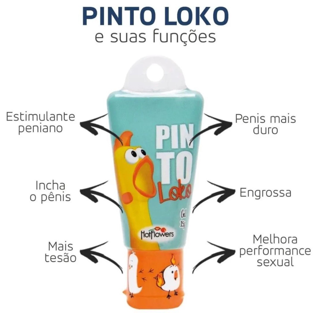 Pinto Loko Gel Estimulante Excitante Masculino Que Esquenta 15g - Sexy ...