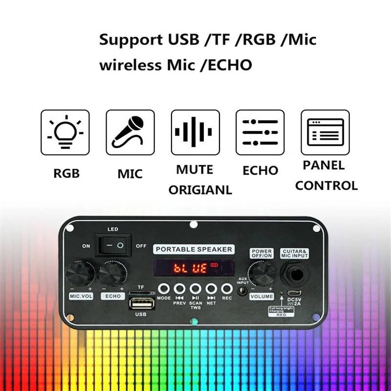 Placa Decodificadora MP3 Bluetooth 5.0 Amplificador De 10W Reprodutor ...