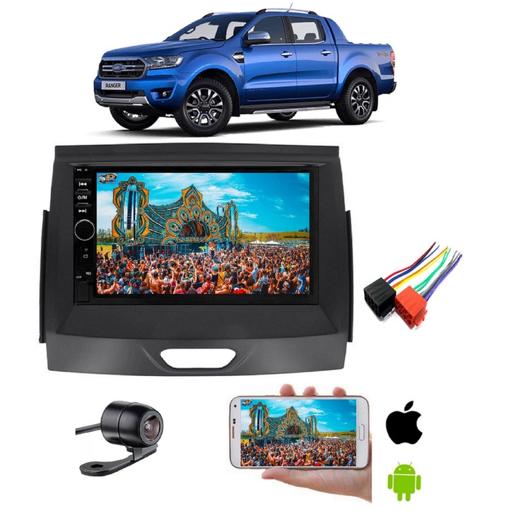 Mp5 Central Multimidia Moldura Nova Ranger Xl XLt XLs Camera | Shopee ...