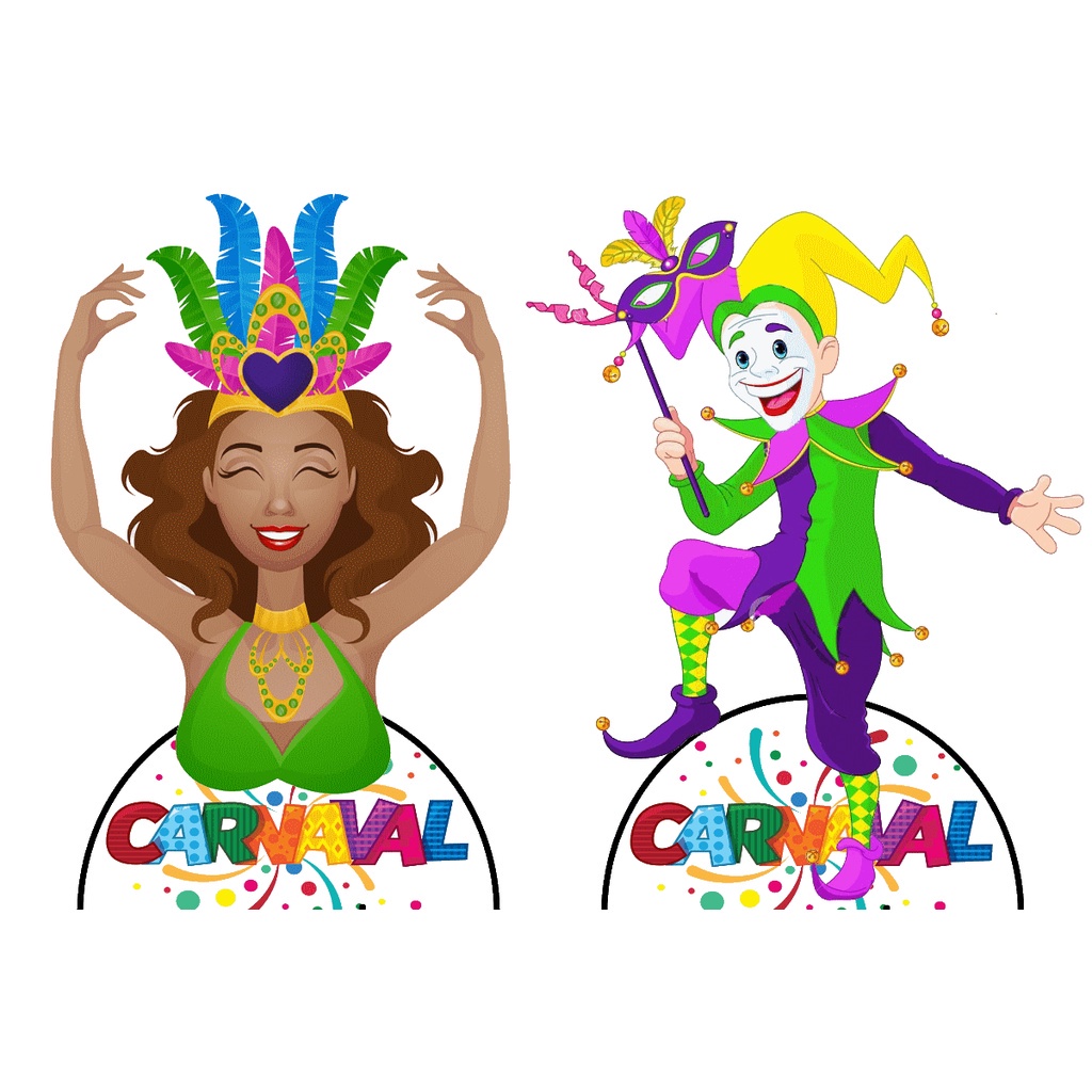 carnaval kit decoração de festa infantil 4 display de mesa 20cm ...