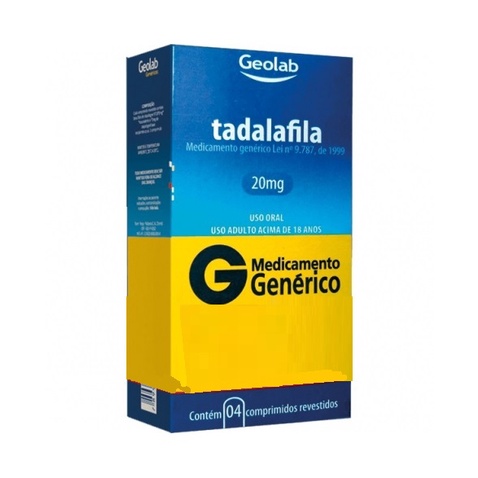 Tadala fila 20mg 04 Comprimidos Revestidos Suplemento para o Homem ...