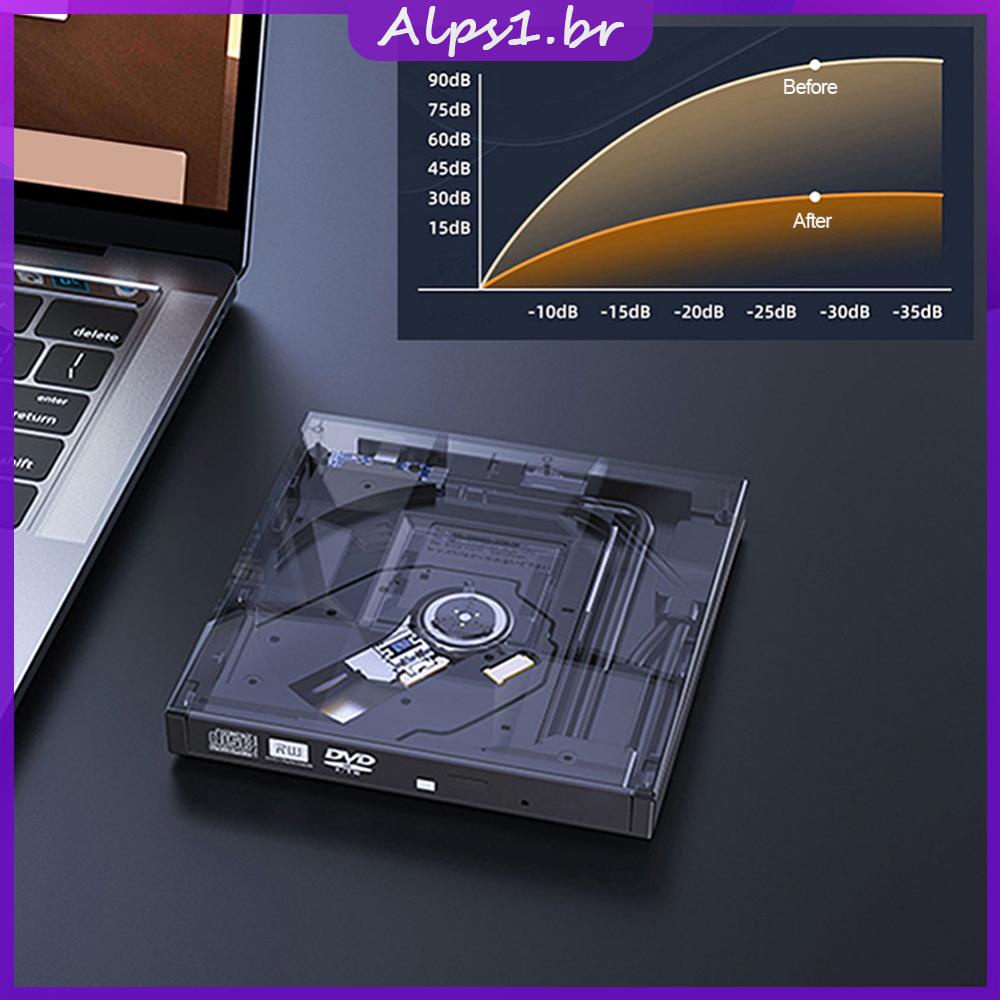 alps1 Unidade Externa De CD/DVD De USB3.0 Tipo C Leitor/- RW Gravador ...