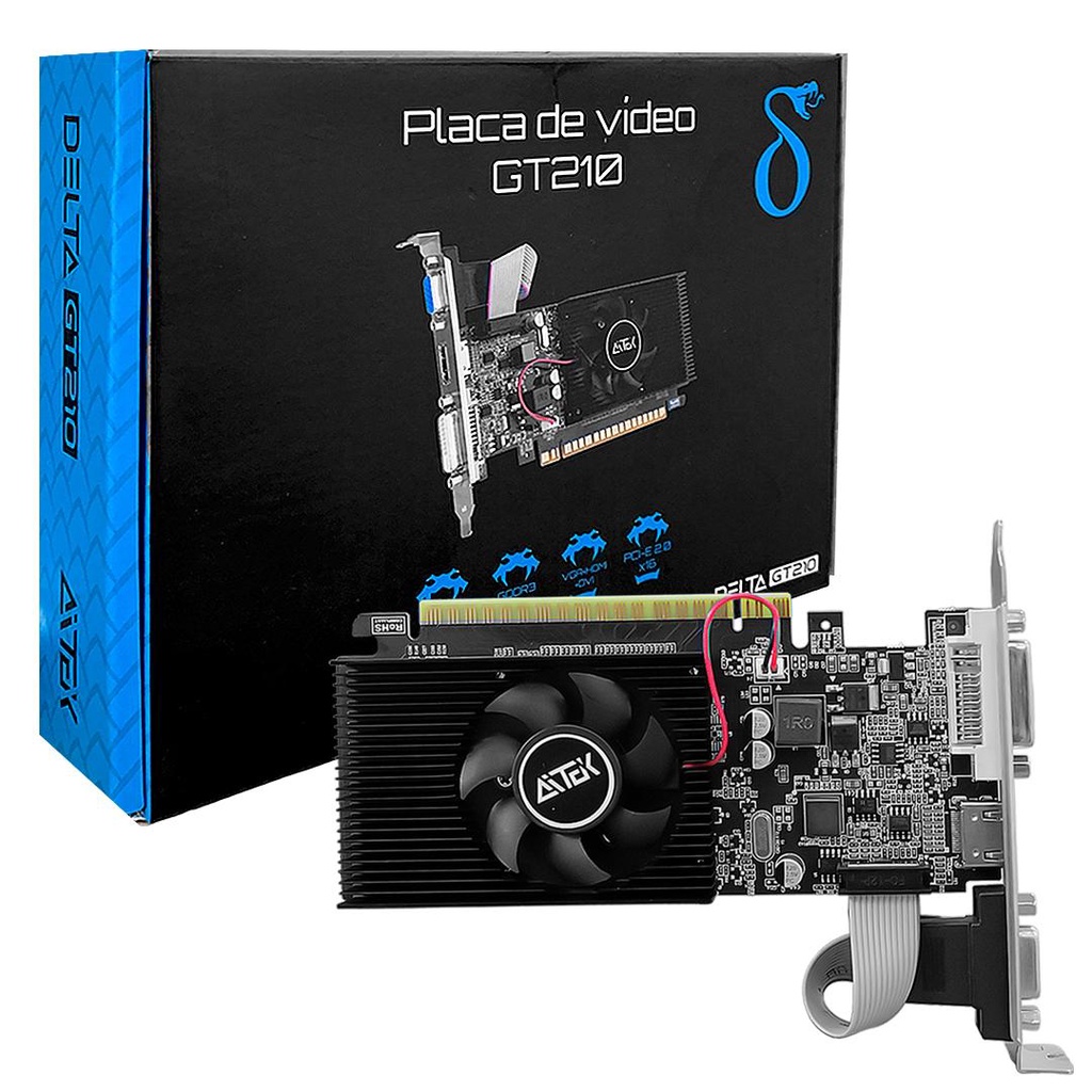 Placa de Vídeo GT210 DDR3 VGA HDMI 1GB 500MHz | Shopee Brasil