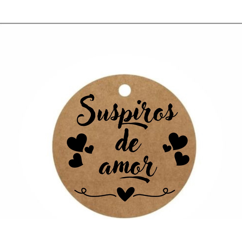 30 Tag Kraft 4cm Lembrancinha Suspiros De Amor Tags Kraft Lembrancinhas ...