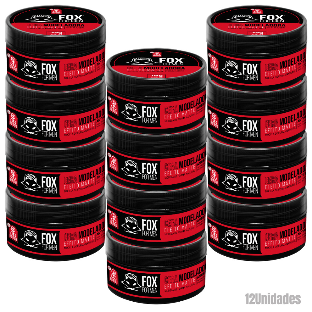 Cera Modeladora Mate Fox For Men 70g 12 Unidades | Shopee Brasil