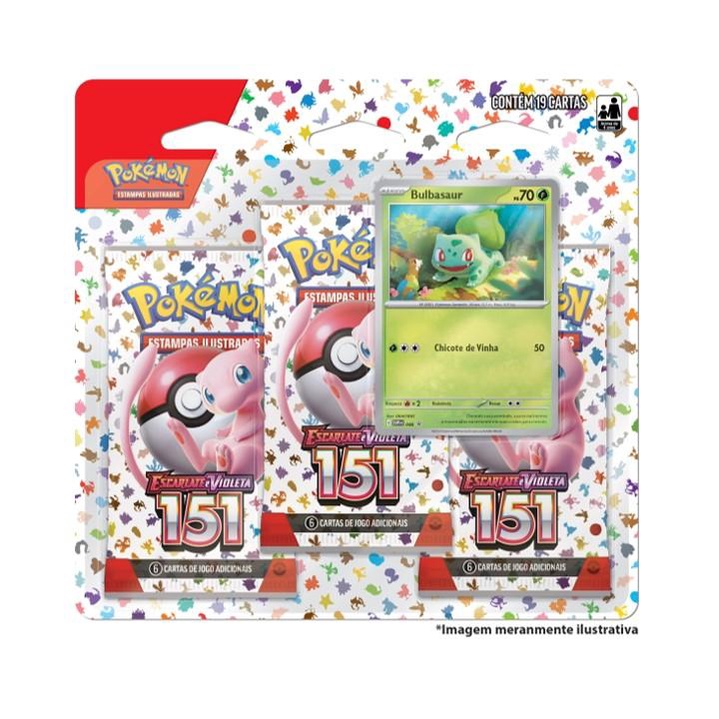Pokémon Tcg Blister Triplo Coleção 151 Bulbasaur Copag Shopee Brasil