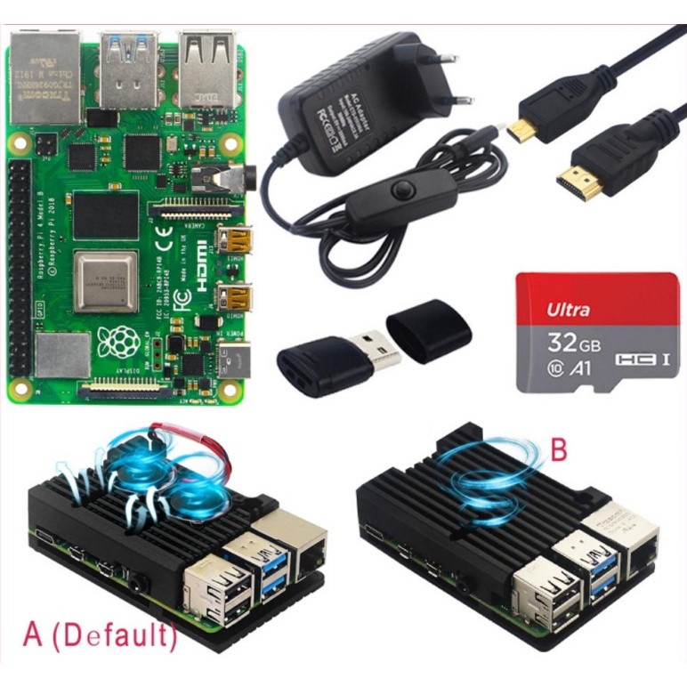 Raspberry Pi 4ª geração Raspberry Pi 4B Raspberry Pi 4B Modelo on-board ...